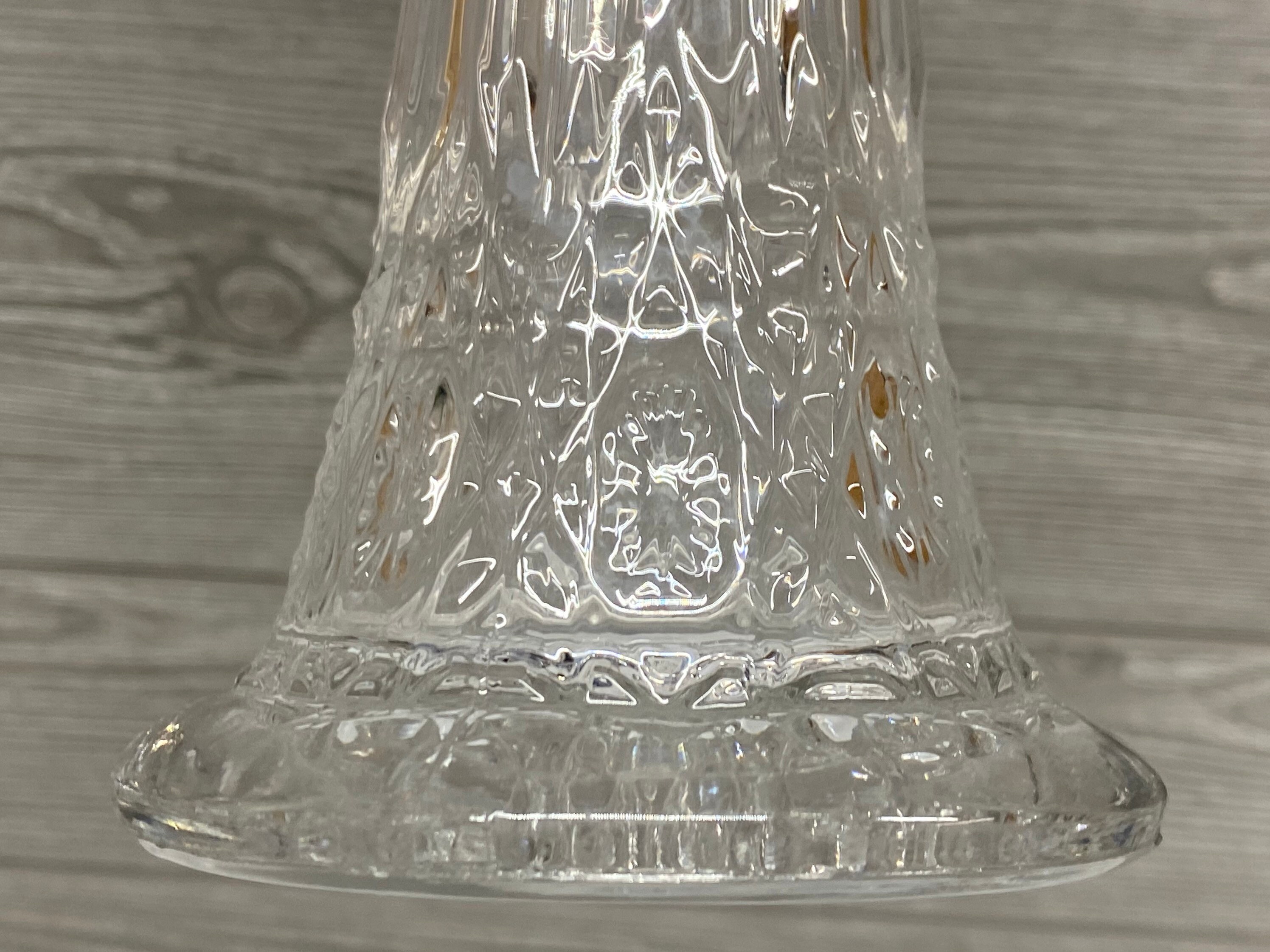 MCM Glass Vase - Midcentury Swung Glass - Tall Vase - Petal Rim Vase - Etsy