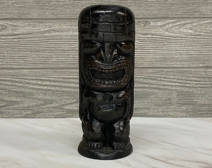 Crying Tiki Candle - Vintage Tiki Candle Holder - Carved Tiki Totem - Etsy