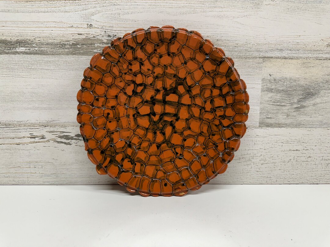 Vintage Pottery Plate - Handmade Pottery Decorative Tray - Turkish ...