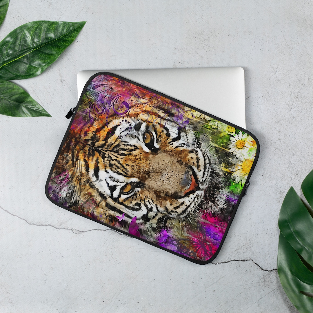 Tiger Laptop Sleeve - Colorful Tiger Laptop Case - Slim Laptop or iPad ...