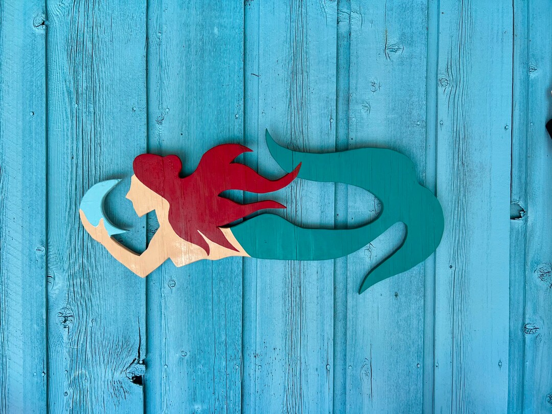 Mermaid Art - Wood Mermaid Sign - Mermaid Gifts - Etsy