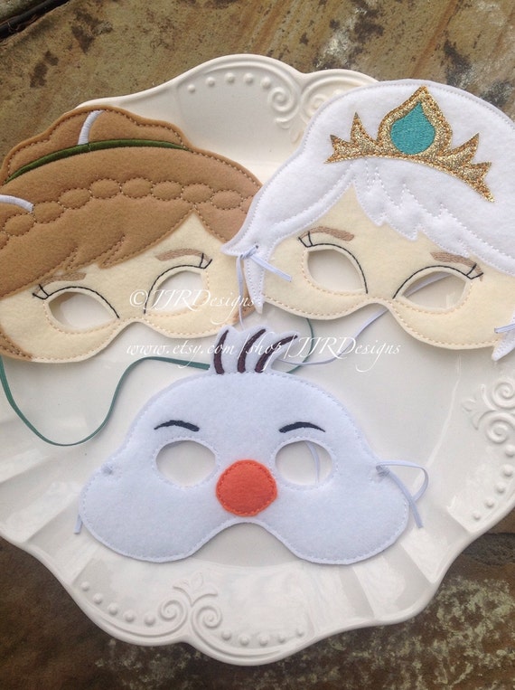Frozen Inspired Masks-Princess Inspired Feltie Masks- Frozen Inspired ...