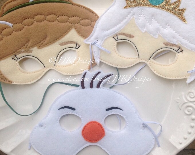Frozen Inspired Masks-princess Inspired Feltie Masks Frozen Inspired ...