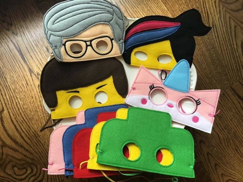 Lego Inspired Mask Lego Inspired Masks Emmet Inspired Masks - Etsy