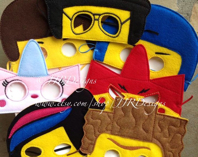 Lego Inspired Mask- Lego Inspired Masks- Emmet Inspired Masks- Lego ...