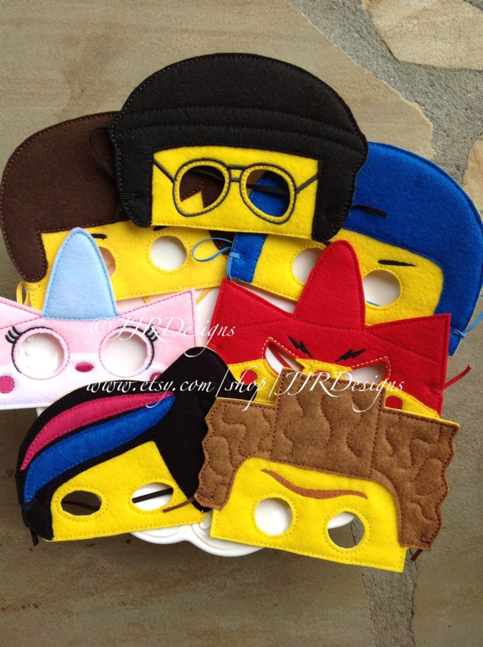 Lego Inspired Mask Lego Inspired Masks Emmet Inspired Masks - Etsy