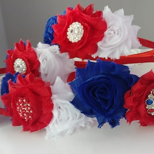 Patriotic Hair Piece-4th of July Headband-patriotic Headpiece- 4th of ...