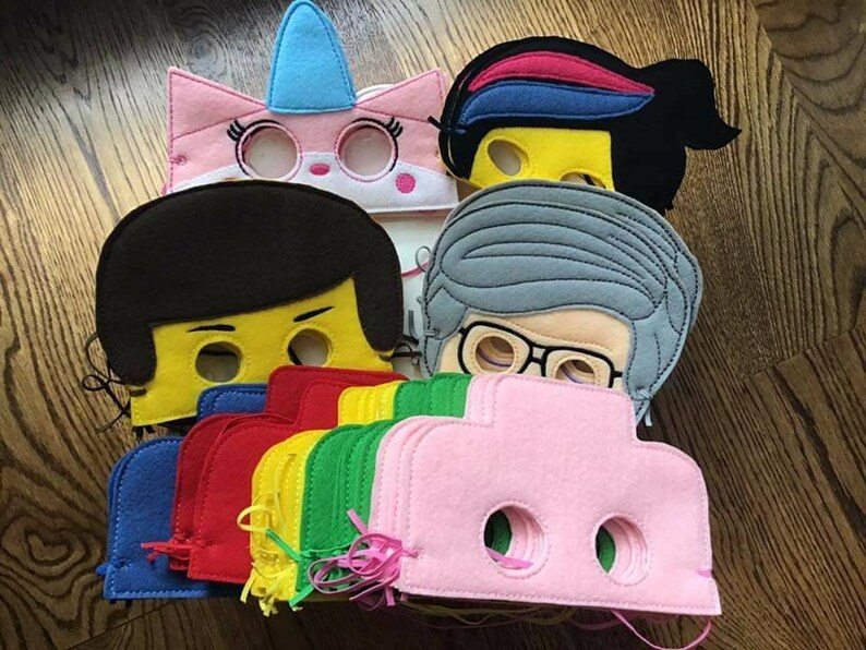 Lego Inspired Mask Lego Inspired Masks Emmet Inspired Masks - Etsy