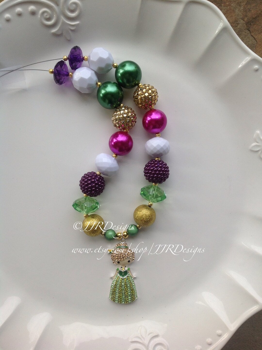 Princess ANNA Inspired Girl Necklace- Frozen Inspired Necklace- Anna ...