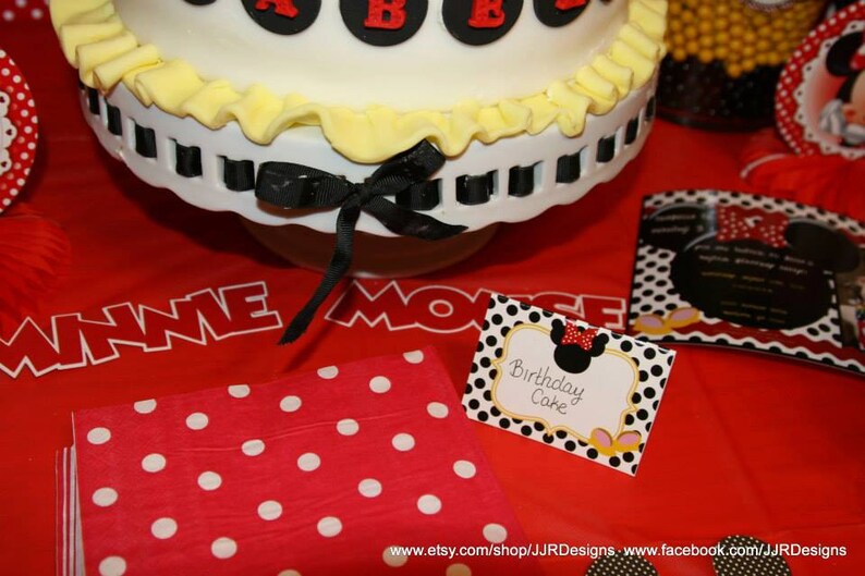 Instant Download Menu Card Minnie Mouse Inspired-minnie Tent - Etsy