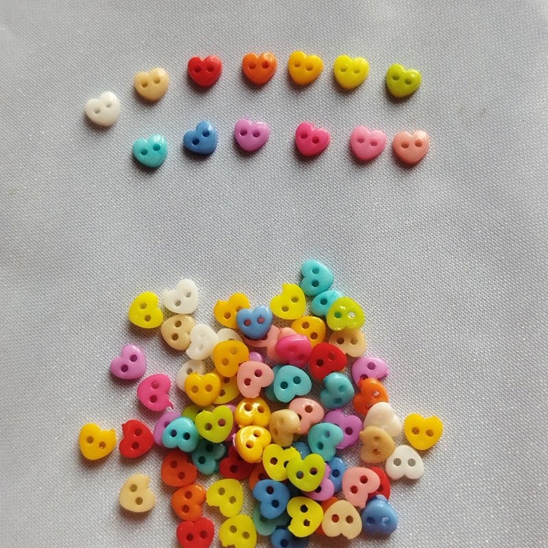 Tiny Heart Buttons - Etsy