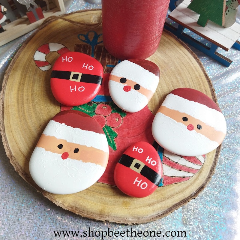 Christmas Painted Rocks - Etsy