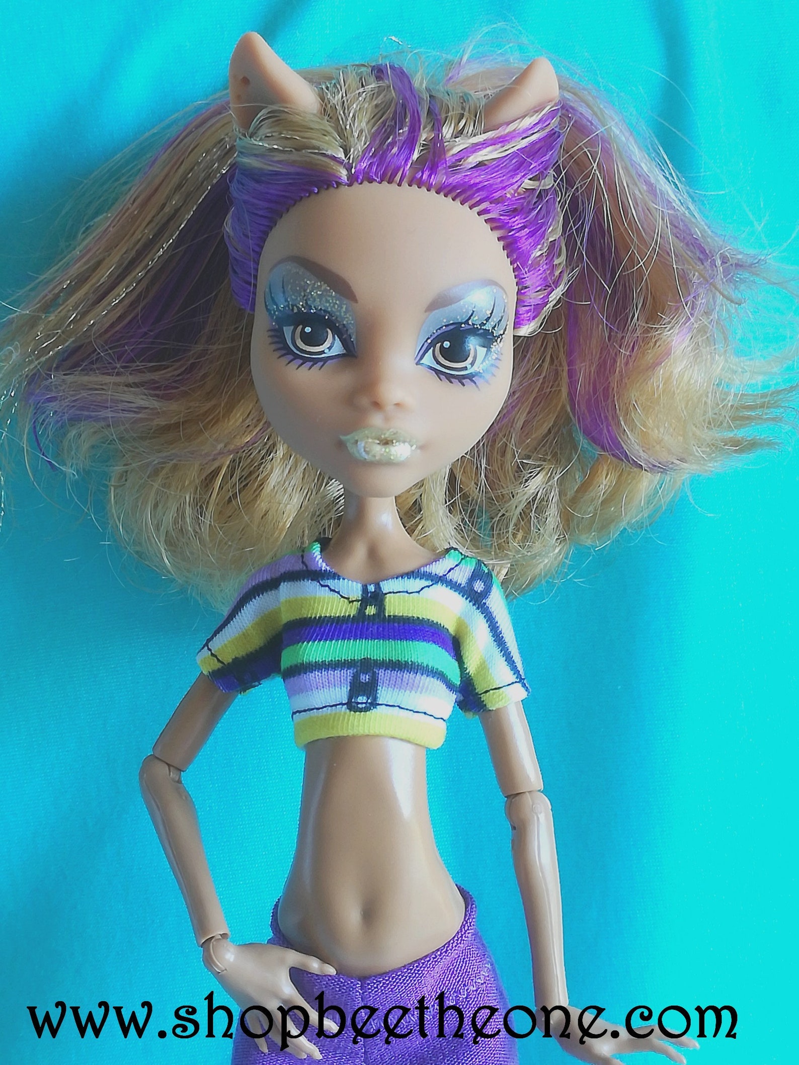 Striped Crop Top Design zip for Monster High Dolls | Etsy