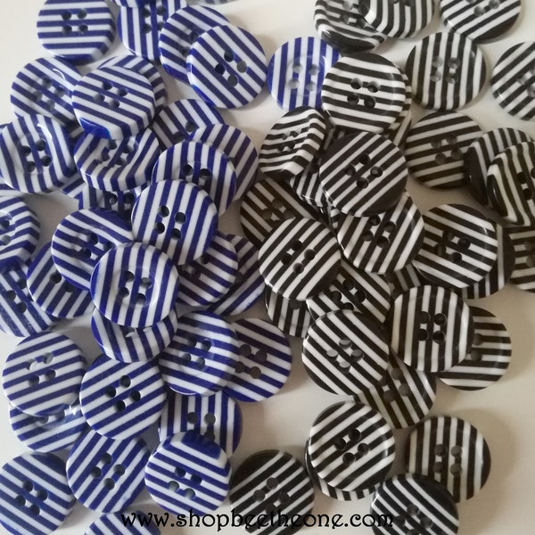 Striped Buttons - Etsy