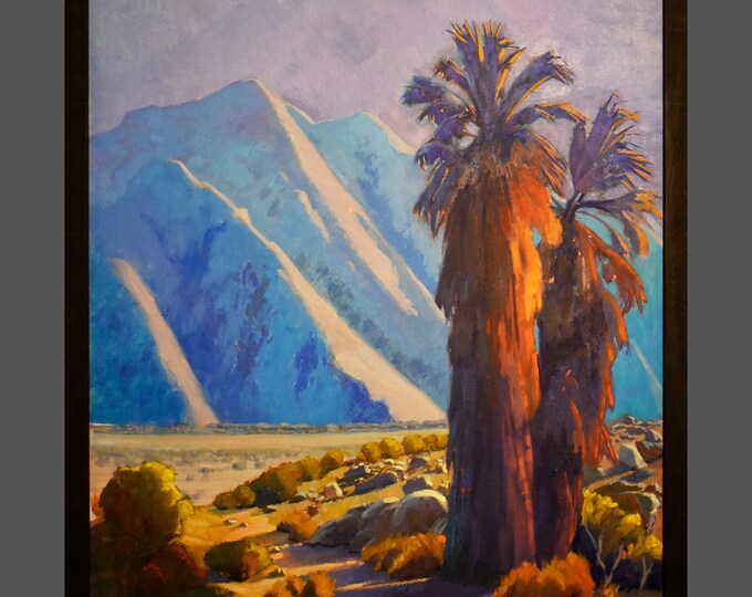 Palm Springs California Impressionist Landscape. Original Oil Painting ...