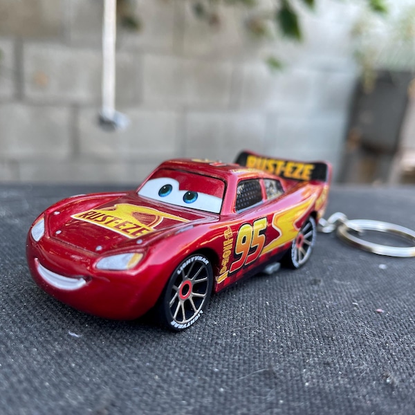 Lightning Mcqueen Keychain - Etsy
