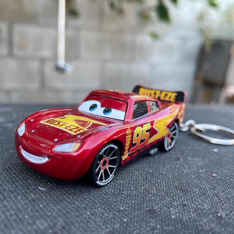 Lightning Mcqueen Keychain - Etsy