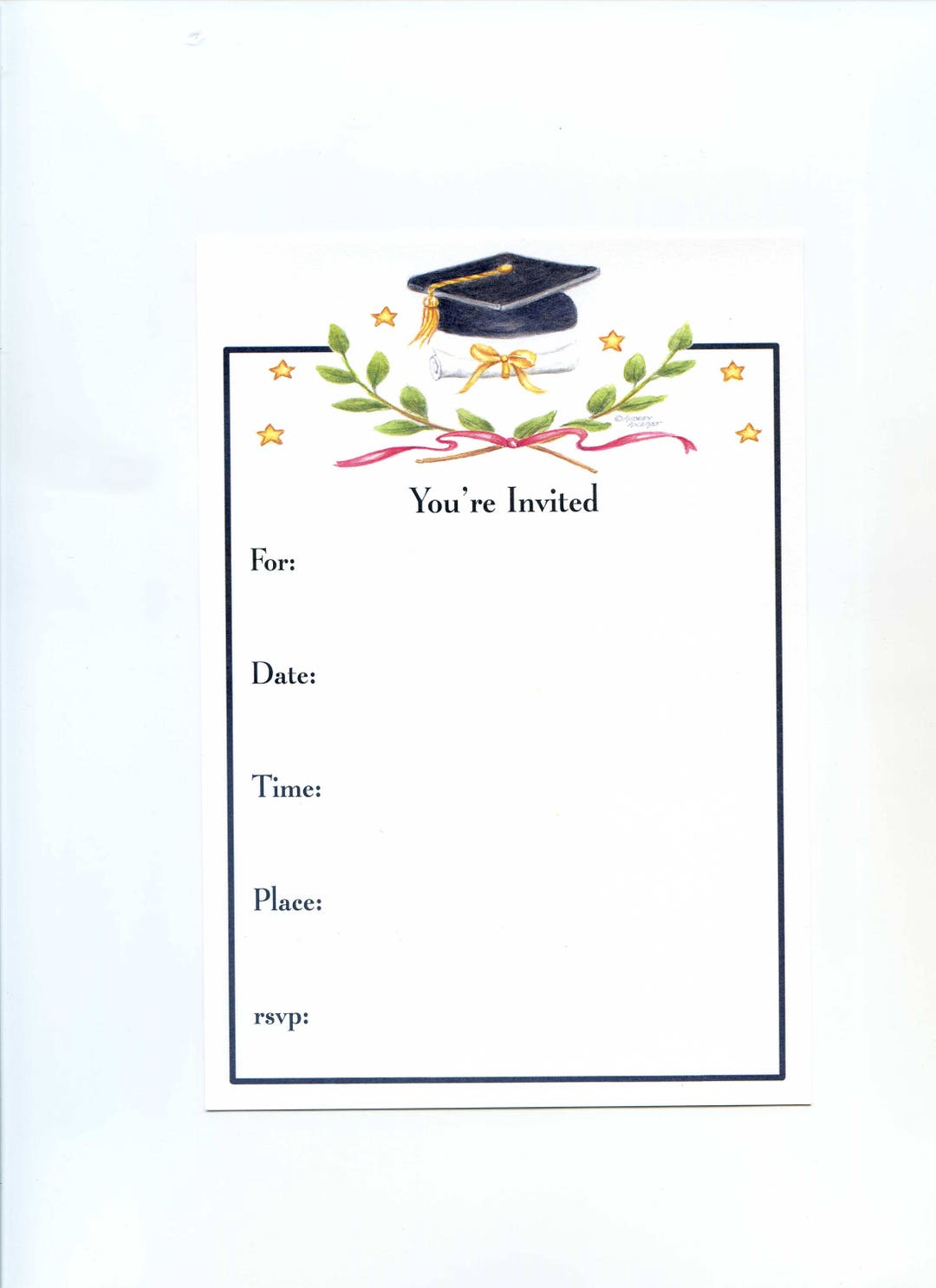 Victory Emblem Graduation Invitations: Fill-in Style, Box of 10 - Etsy