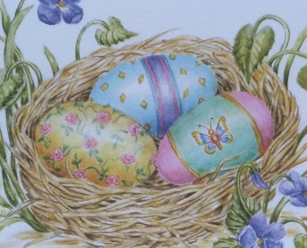 Painted Easter Eggs in Nest Greeting Cards Boxed Easter Cards Set of 10 Easter Greeting Cards ...