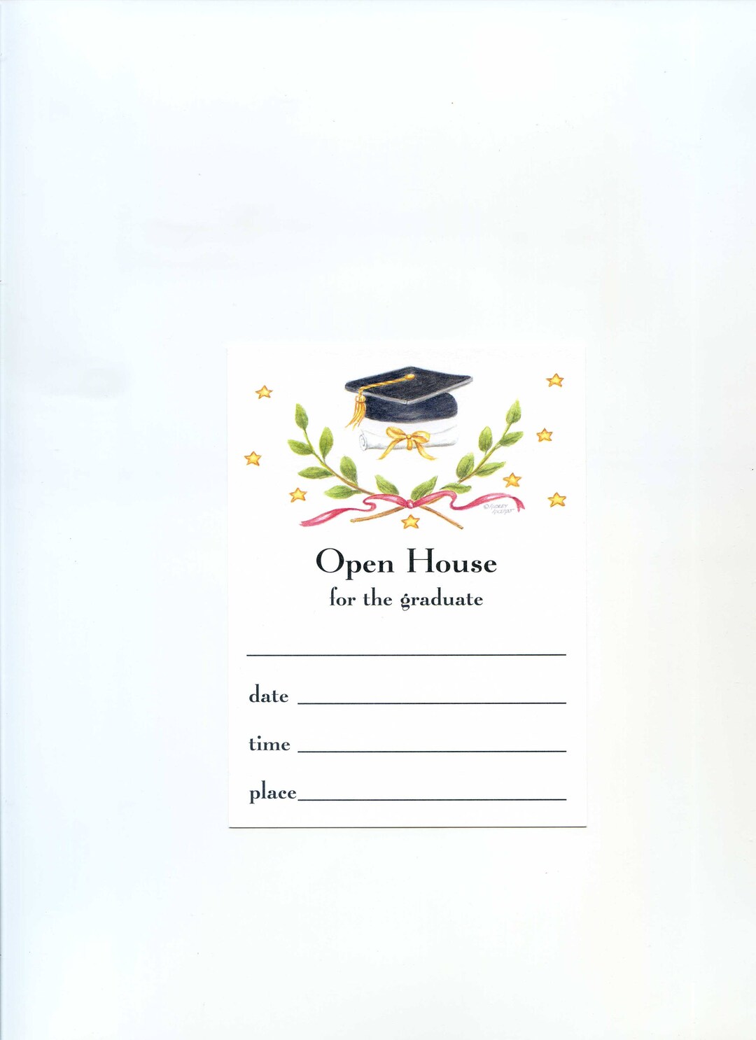 Graduation Open House Invitations: Victory Emblem, Fill-in (set of 10 ...