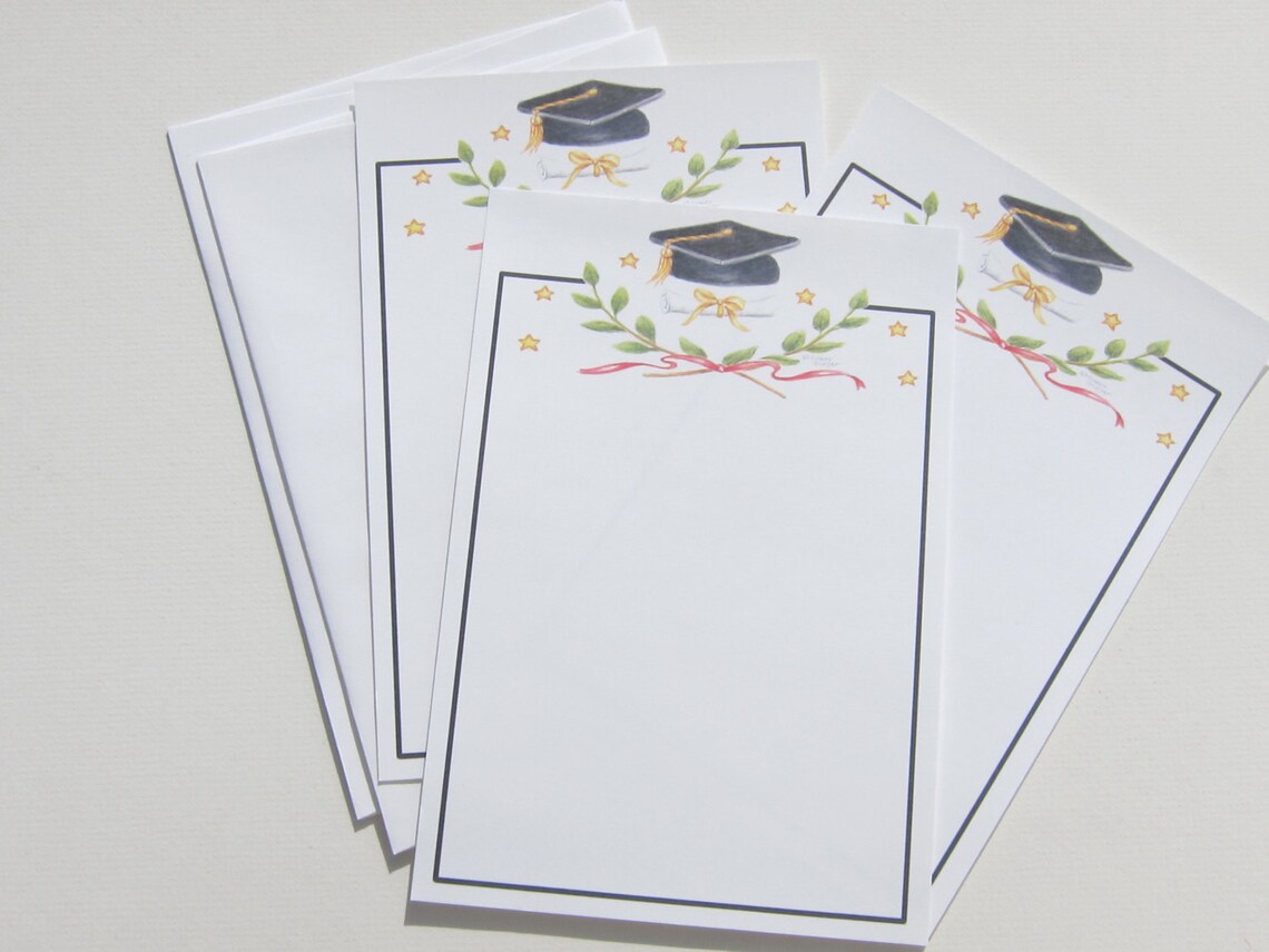 Classic Graduation Invitations Victory Emblem Flat Blank Box of 10 by ...