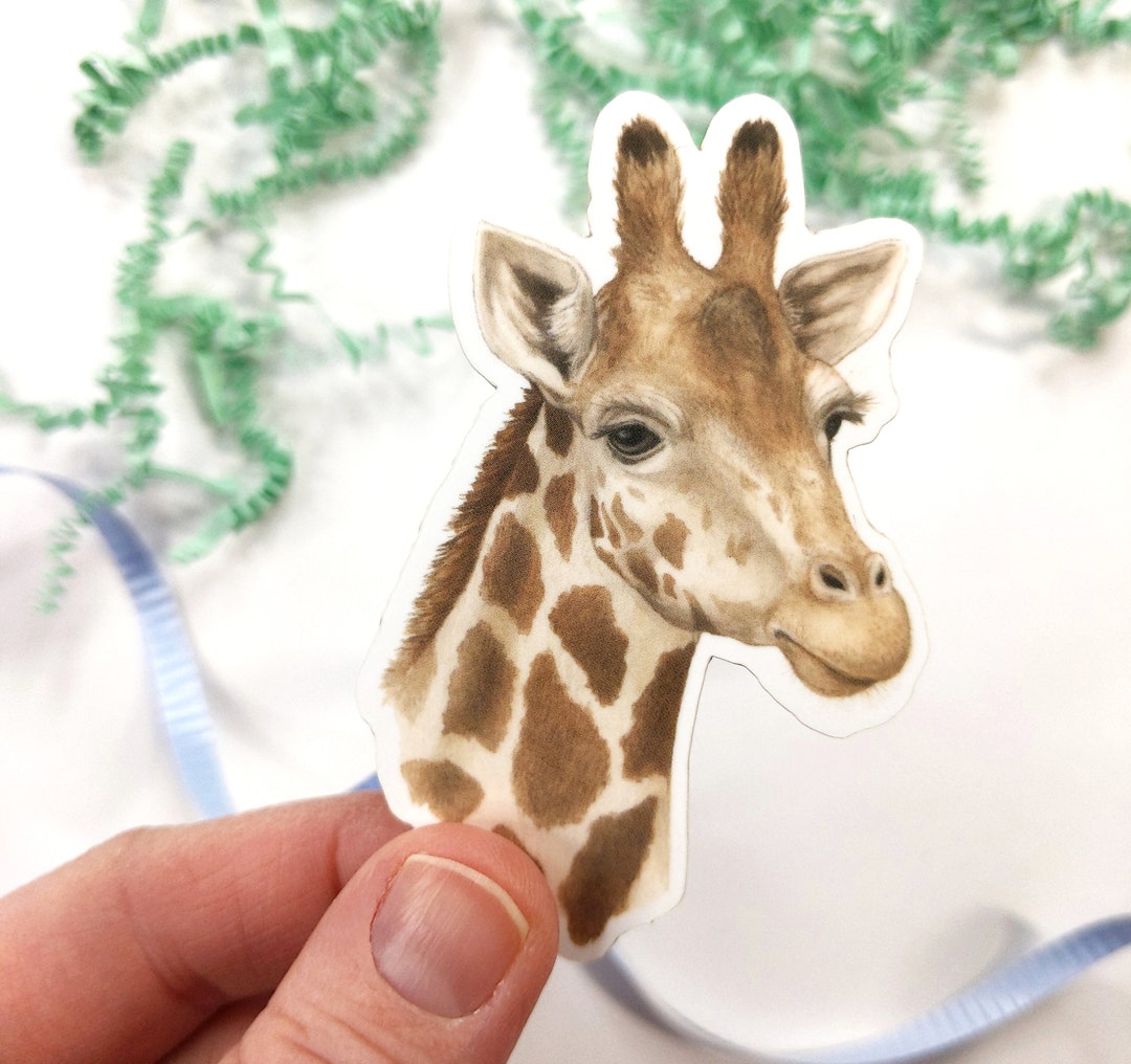 Giraffe Vinyl Waterproof Die Cut Sticker 2.5 X 3 Inch - Etsy