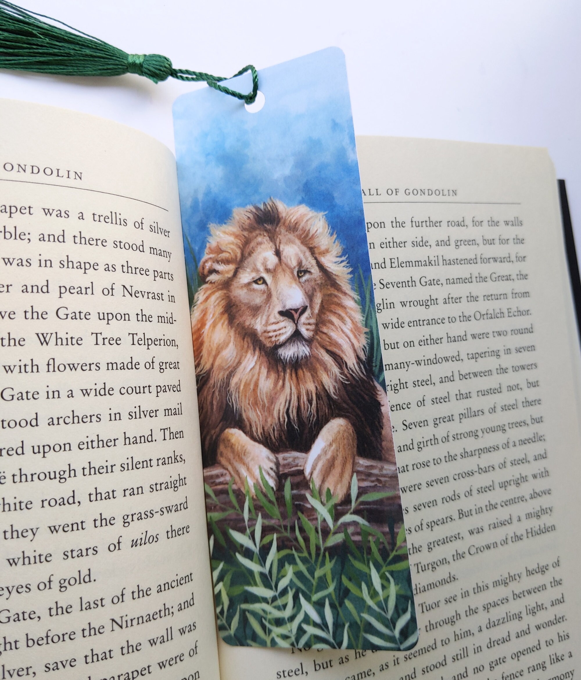 Lion Bookmark: Page Keeper Illustrated 2x6 Inch Bookmark - Etsy