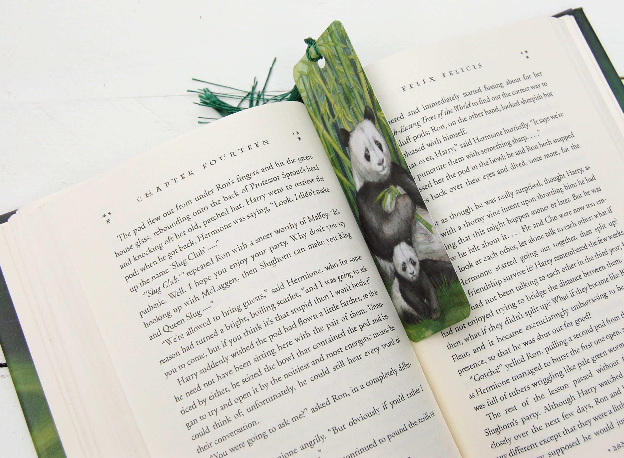 Panda Bookmark: Decorative Bookmark Panda Art Bookmark With - Etsy Canada