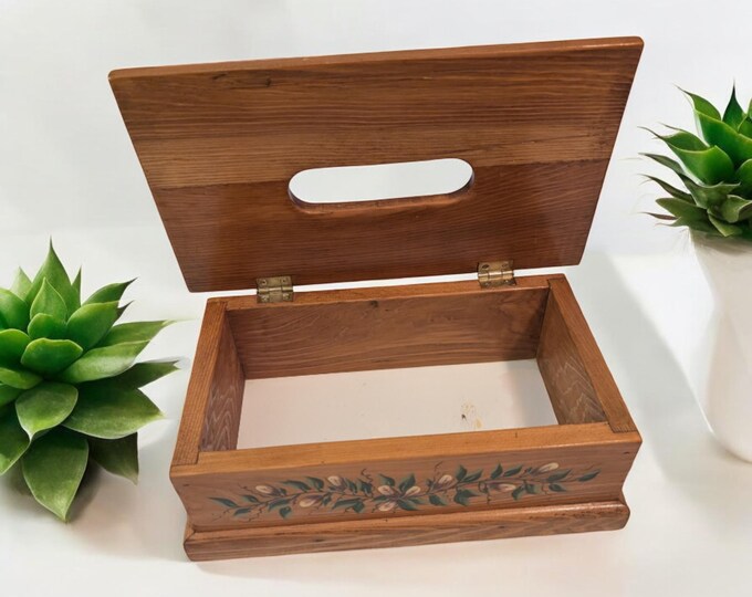 Vintage Wood Tissue Box - Etsy