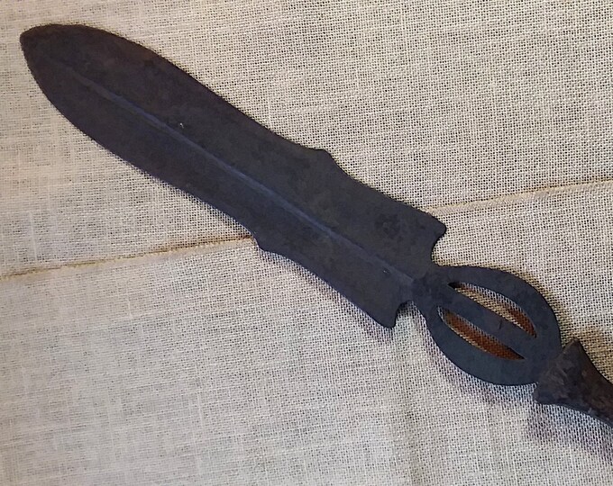 Unusual Antique African Sword From 1800's Gabon-congo. Bantu Tribal ...