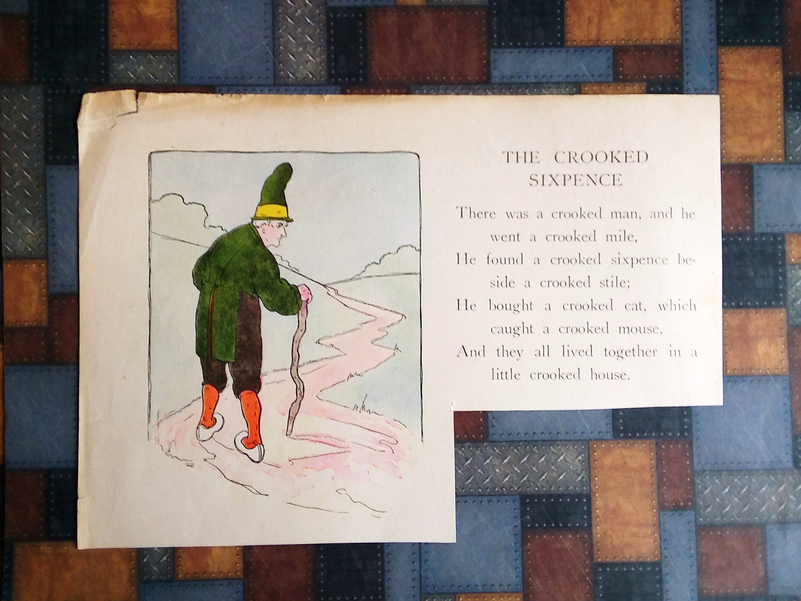 The crooked Man Curious Cut-out Antique Nursery | Etsy UK