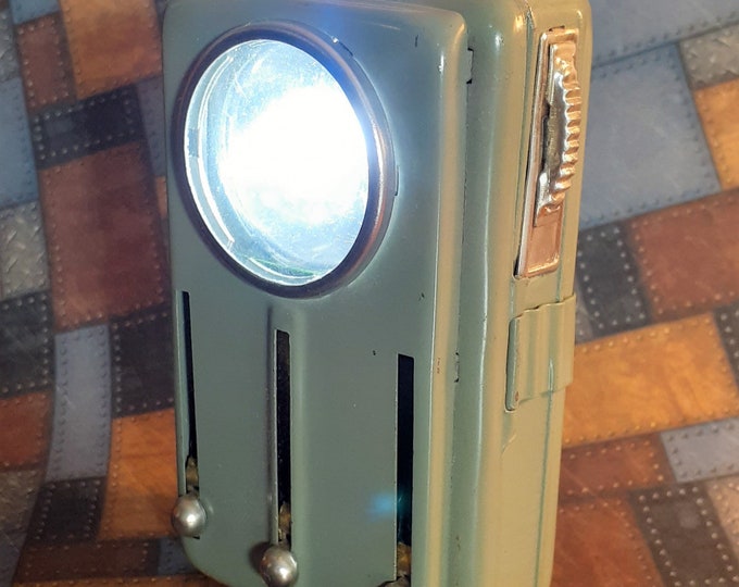 Modernized Upcycled Military Signal Flashlight. Bulb Updated to Bright ...