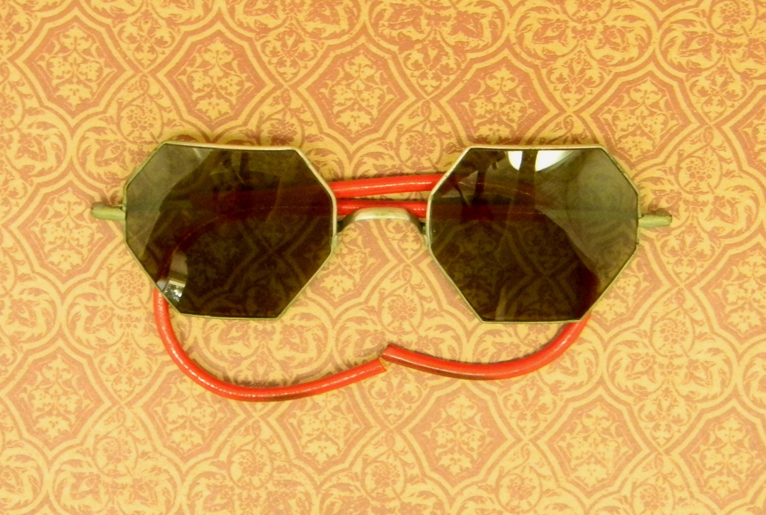 Cool Amber Brown Antique Octagon Lens Sungasses. Lenses in - Etsy