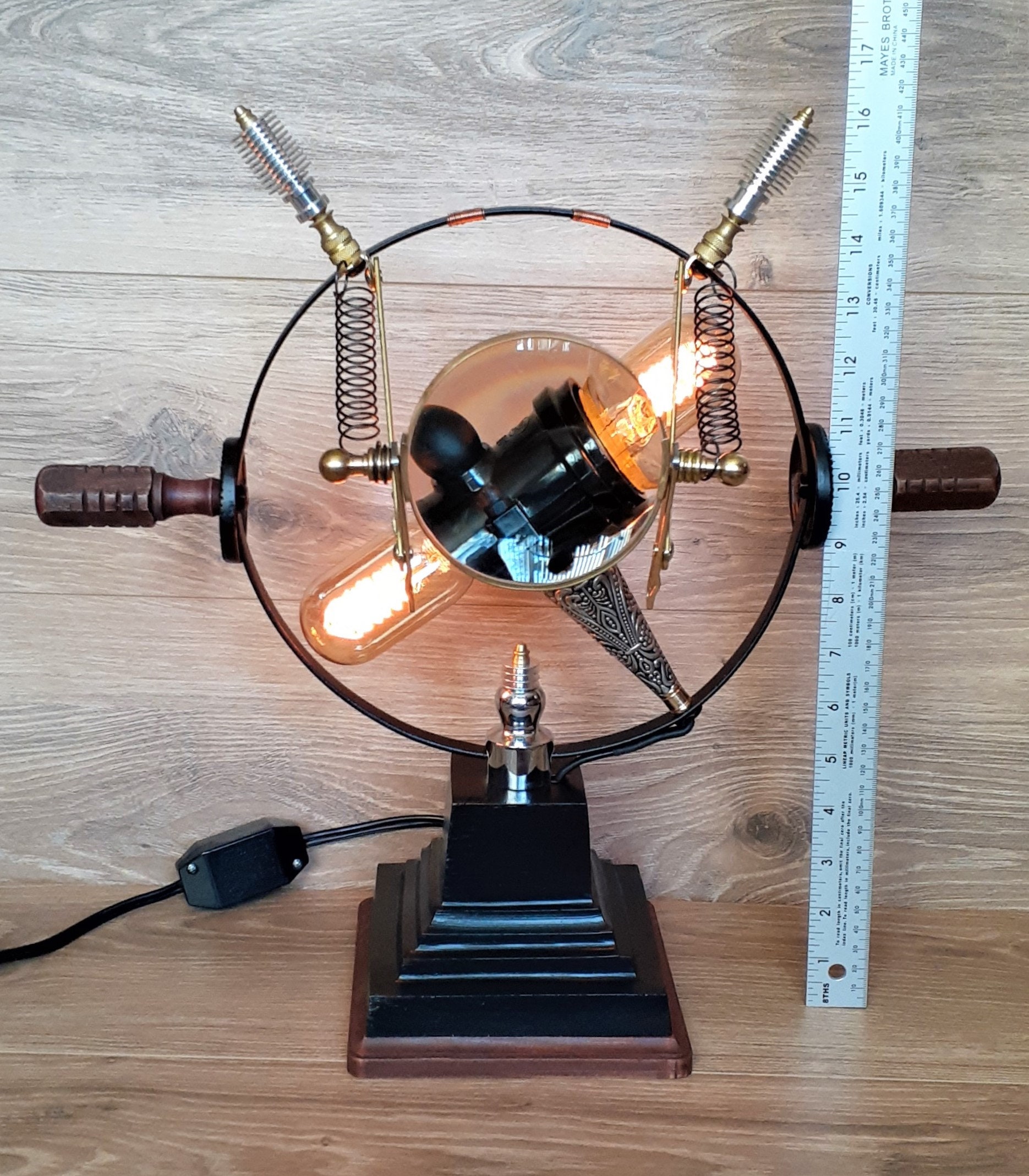 Mesmerizing Sci-fi Steampunk Table Lamp. One-of-a-kind | Etsy