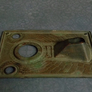 Antique Art Deco Style Brass Radio Faceplate Cover for Receiver Dial ...