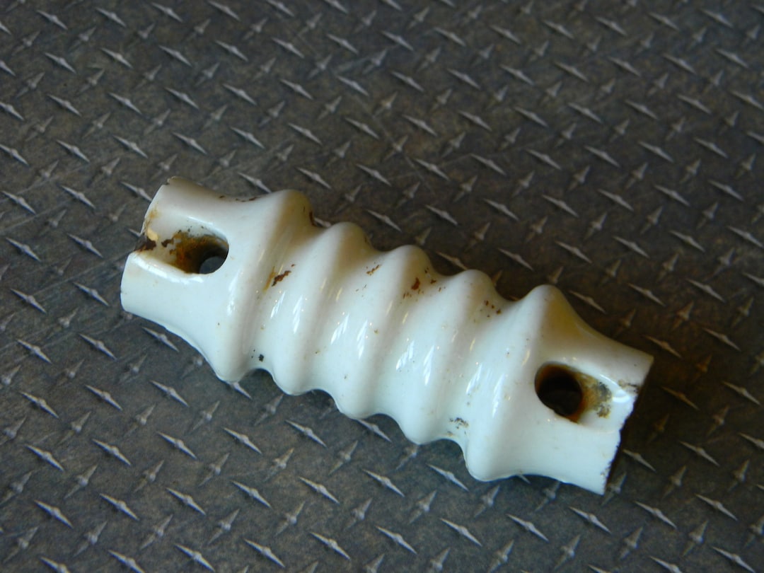 Vintage Glazed Porcelain Insulator for Steampunk Crafters - Dog Bone ...