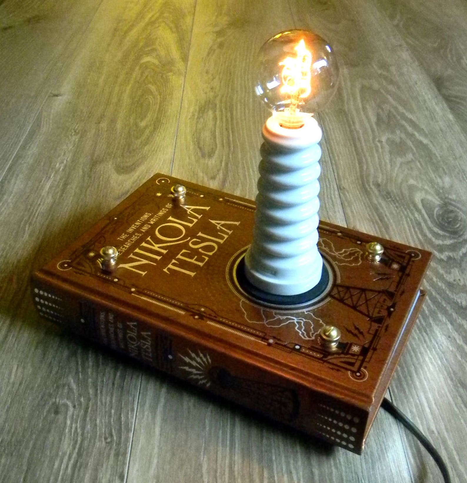 Handmade Nikola Tesla Inspired Steampunk Book Lamp. Lots of | Etsy