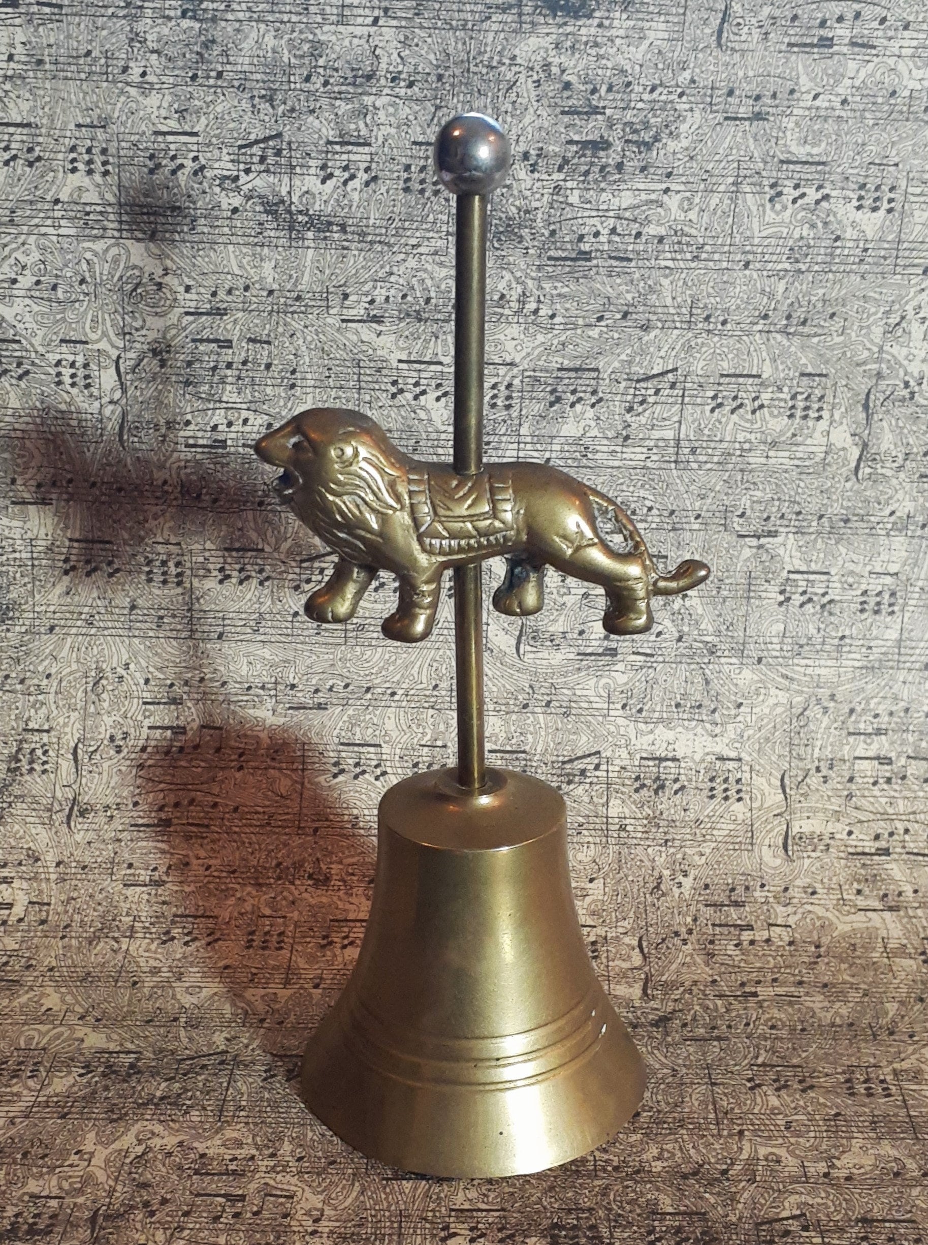 Cute Antique Cast Brass Carousel Lion Bell. All Brass with | Etsy