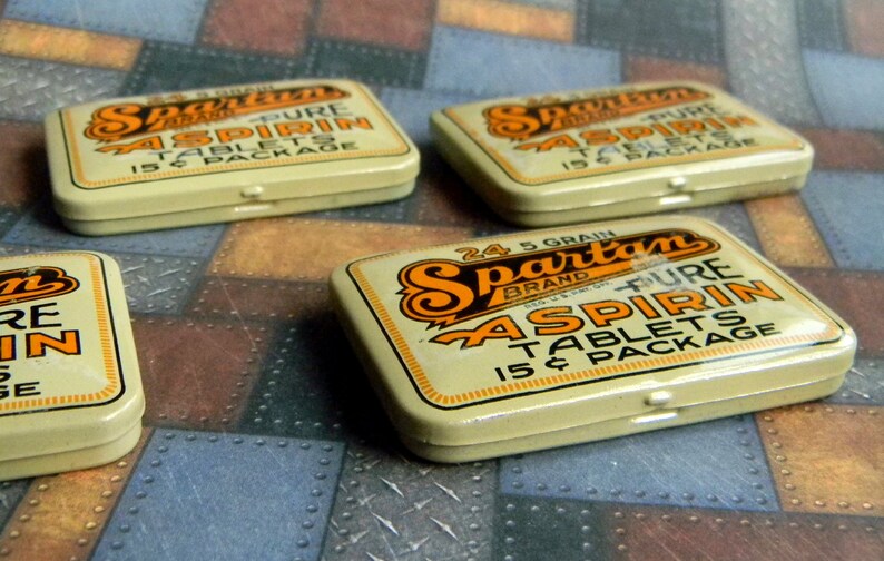 Curious Vintage spartan Brand Pure Aspirin Tablet - Etsy