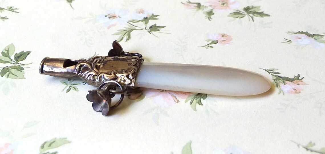 Charming Vintage Victorian Style Baby Rattle Whistle | Etsy