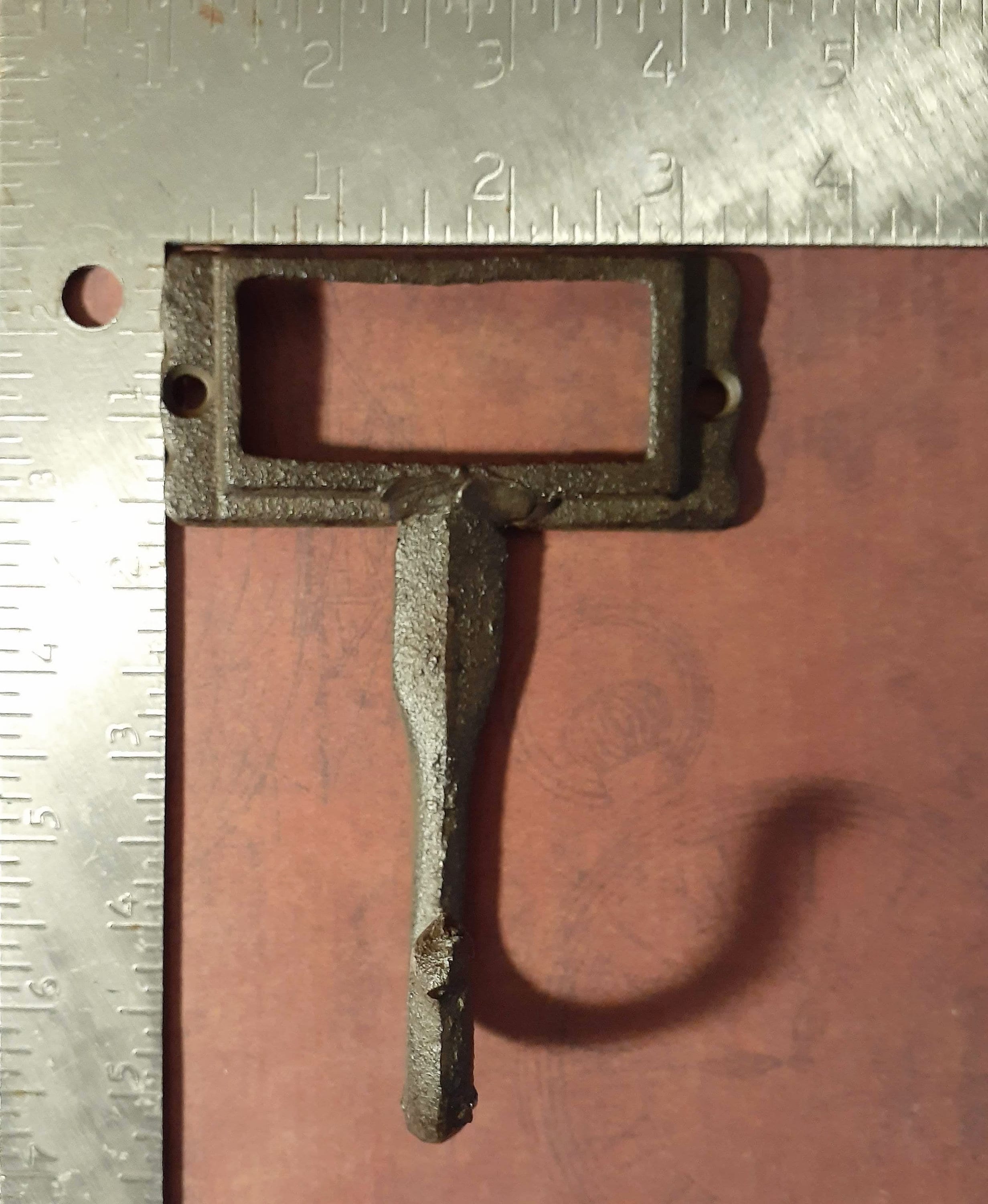 Amazing Elegant Name Card Cast Iron Hook or Hat Post. Name Tag Hook ...