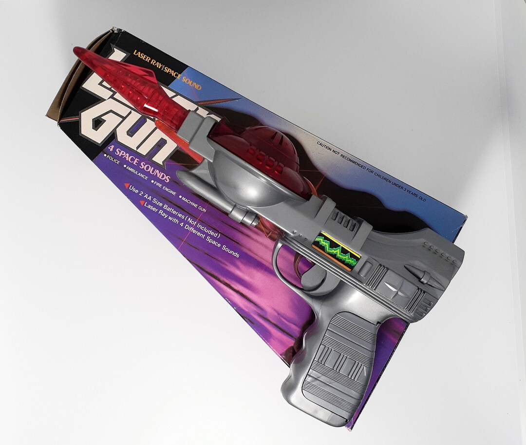 Super Cool Vintage Ray Gun Toy. Lights and Sounds. 1980's New Old Stock ...