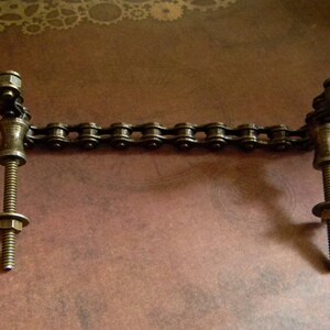 New Steel Roller Chain / Bike Chain Handle Drawer Pull. Aged Ox. Bronze ...