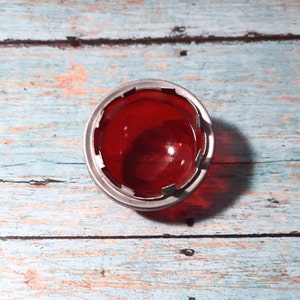 Faceted Glass Ruby Red Vintage Jewel Indicator Lamp Cover Lens. Panel ...