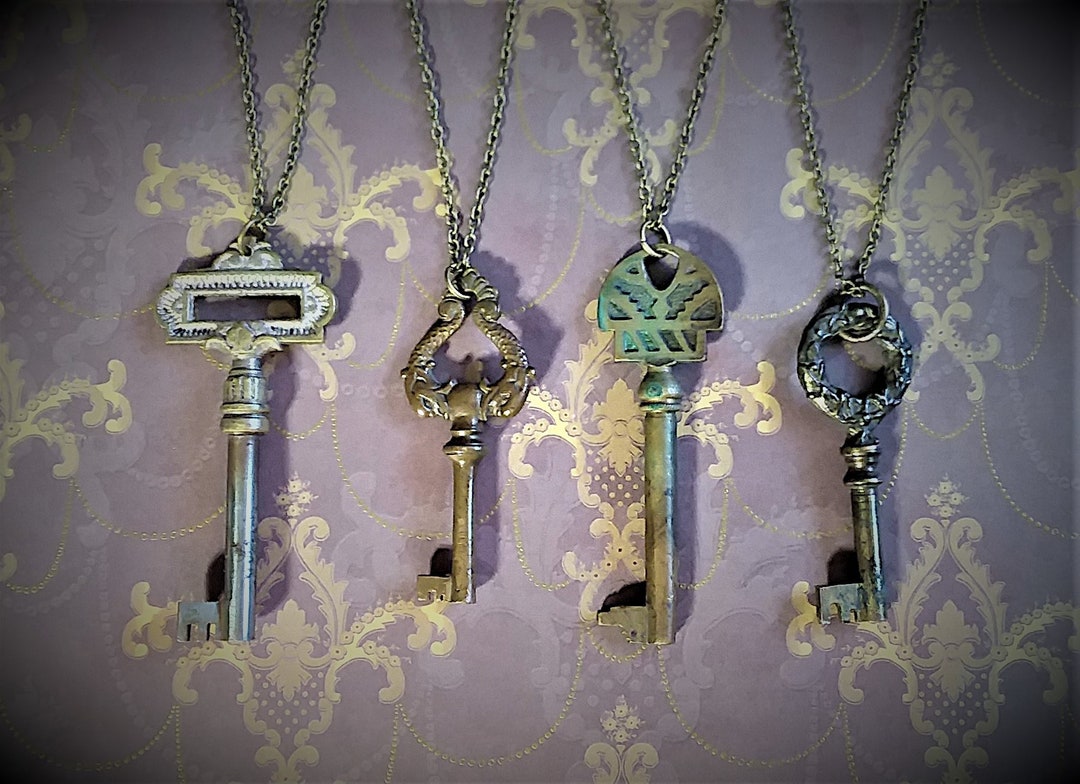 Beautifully Made Genuine Antique Key Pendants. 4 Stunning Varieties of ...