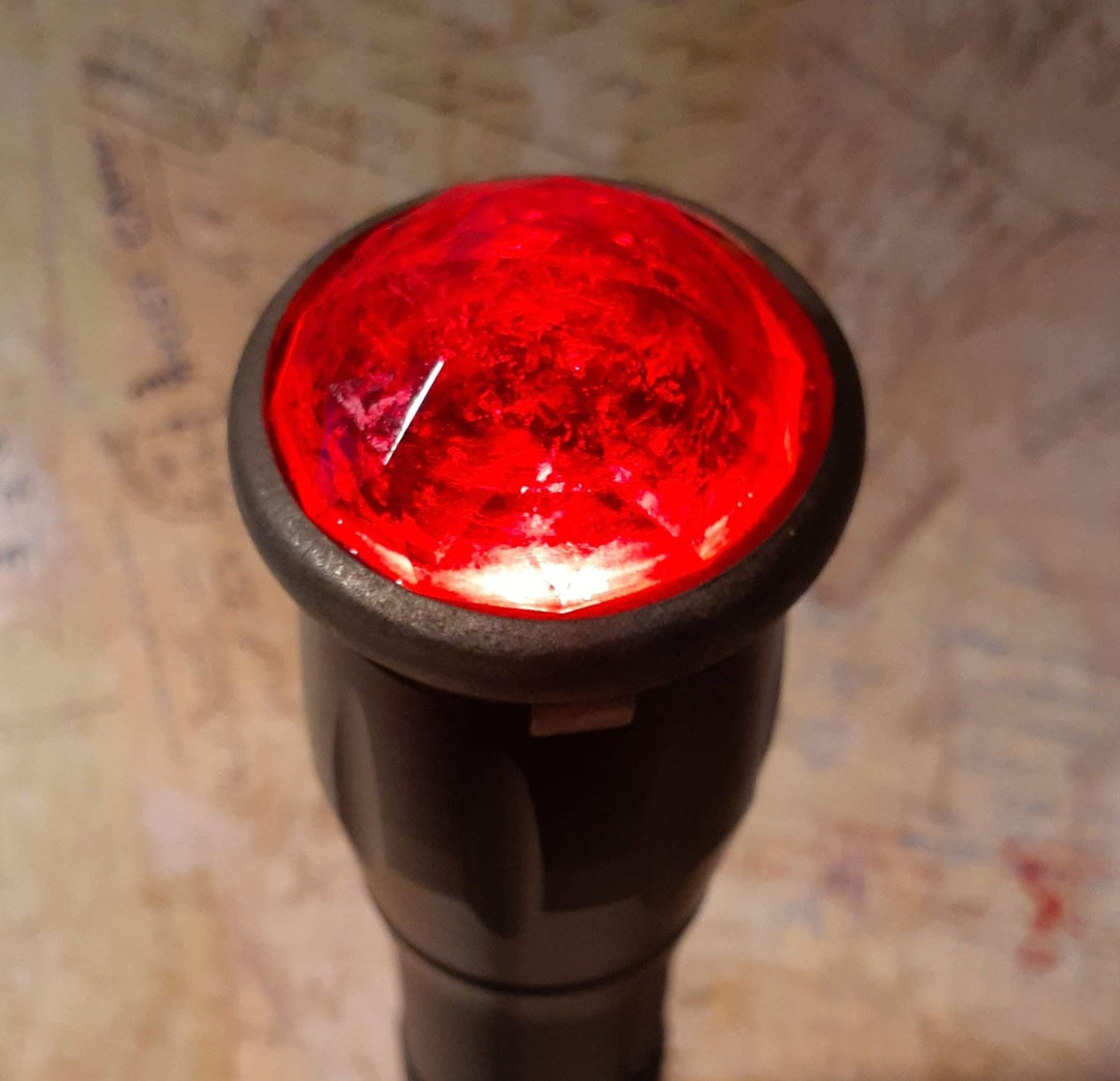 Faceted Glass Ruby Red Vintage Jewel Indicator Lamp Cover Lens. Panel ...
