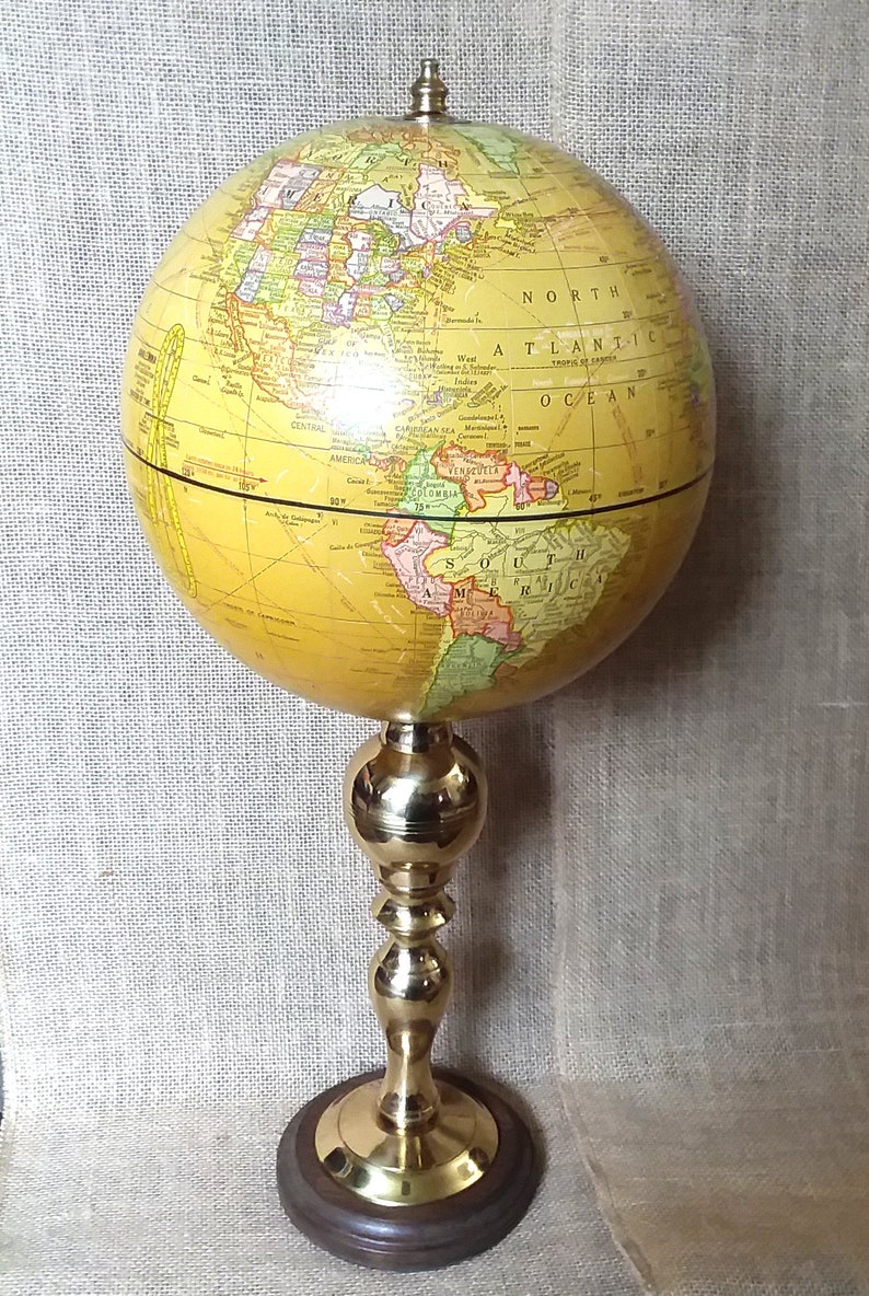 Elegant Custom Library Globe in Classic Goldenrod Style - Etsy
