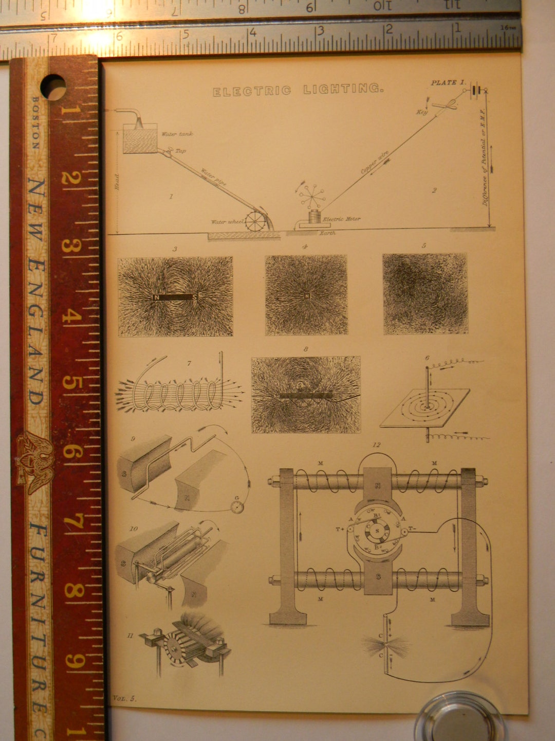 Detailed Antique Technical Illustration Print Suitable for Framing ...