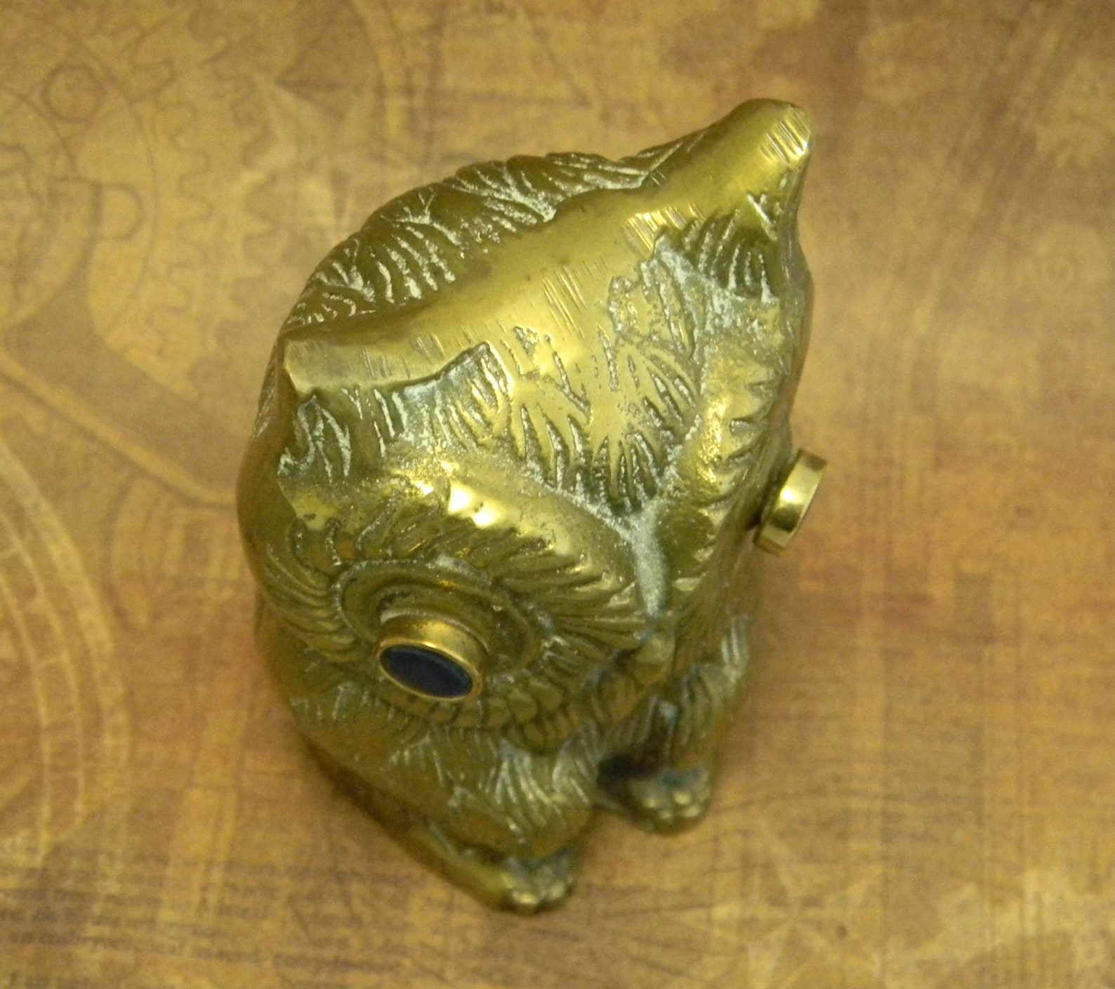 Curious and Cute Vintage Cast Owl Desktop Sculpture Paperweight. Solid ...