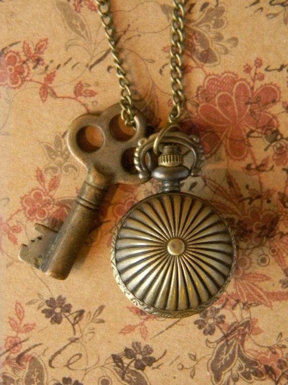 Vintage Key and Victorian Steampunk Style Sphere Pend… - Gem